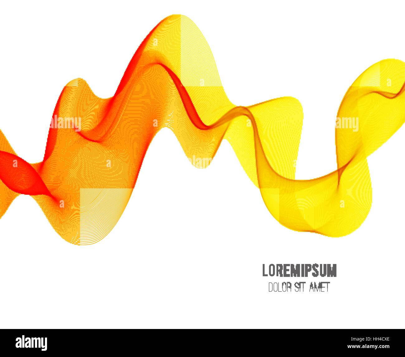 Abstract color wave design element. Orange and yellow wave background ...