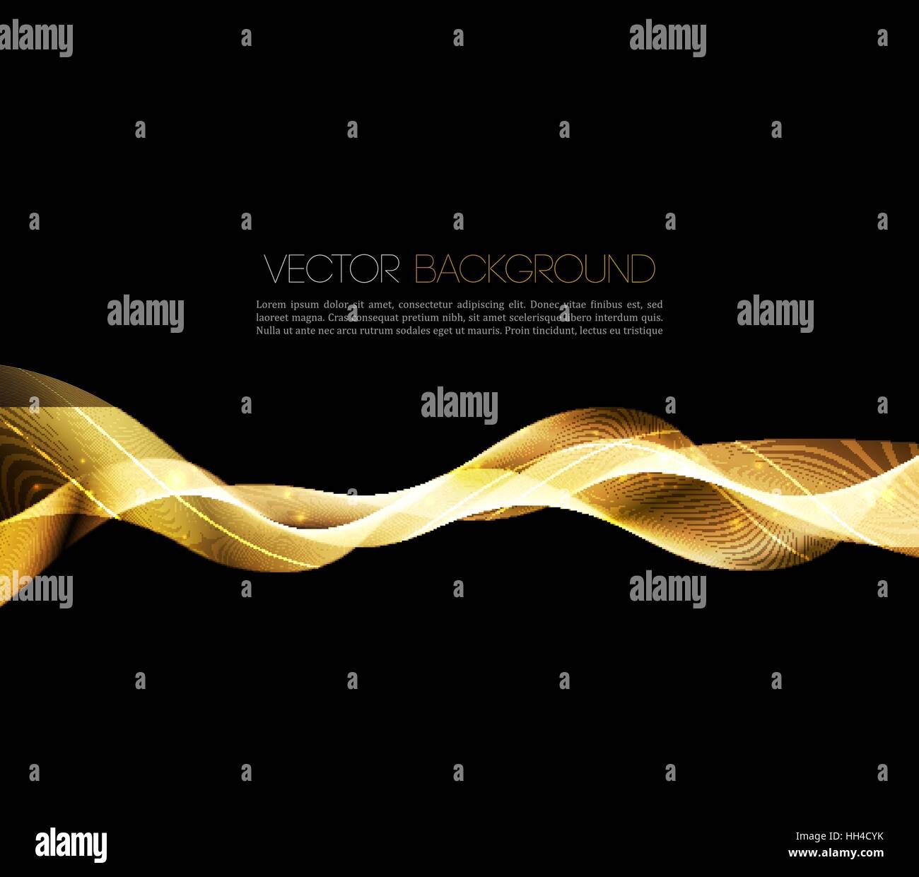 Abstract gold luxury wave layout background. Vector illustration Stock ...