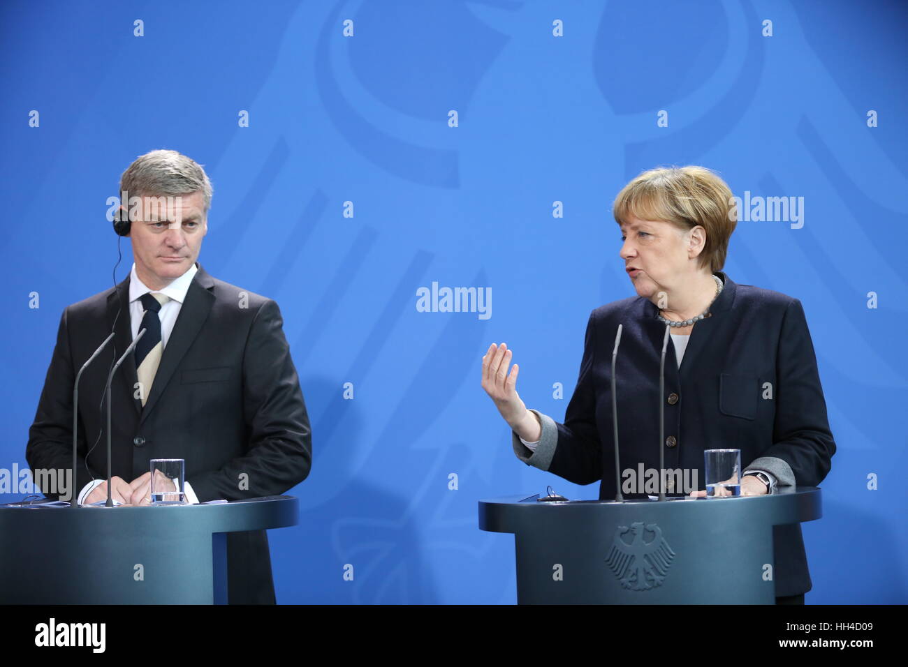 Berlin, Germany. 16th Jan, 2017. The photo shows Chancellor Angela ...