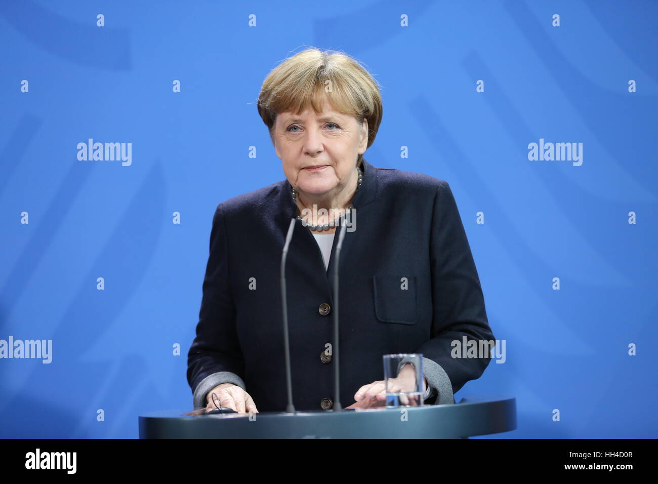 Berlin, Germany. 16th Jan, 2017. The photo shows Chancellor Angela ...