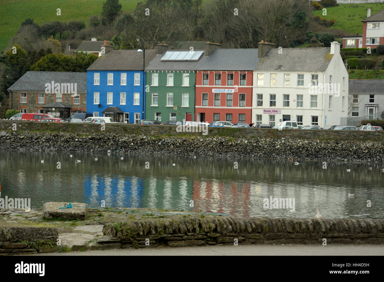 Bantry Harbour Houses Stock Photo - Alamy
