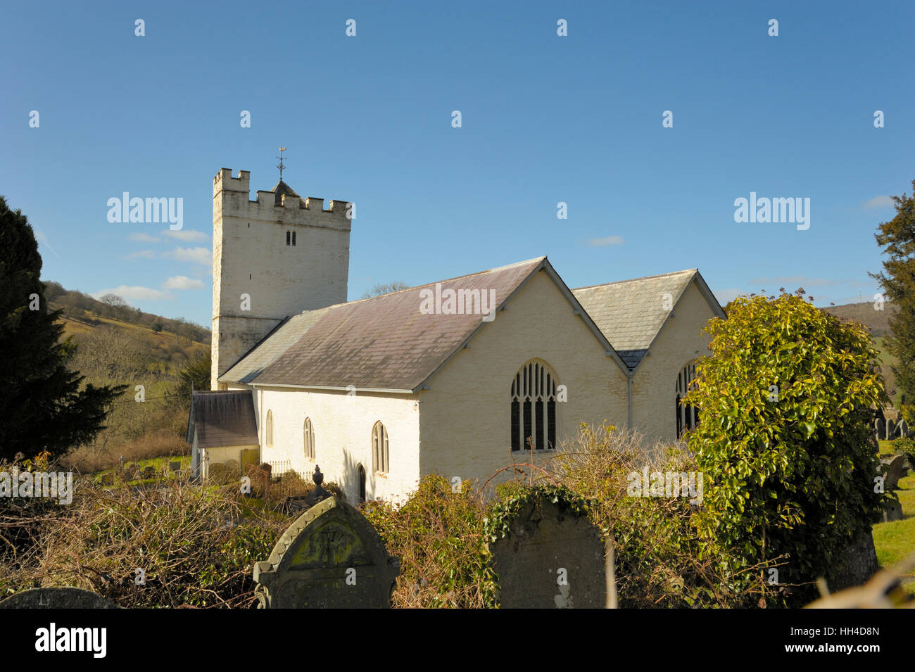 Defynnog Church of Saint Cynog Stock Photo - Alamy