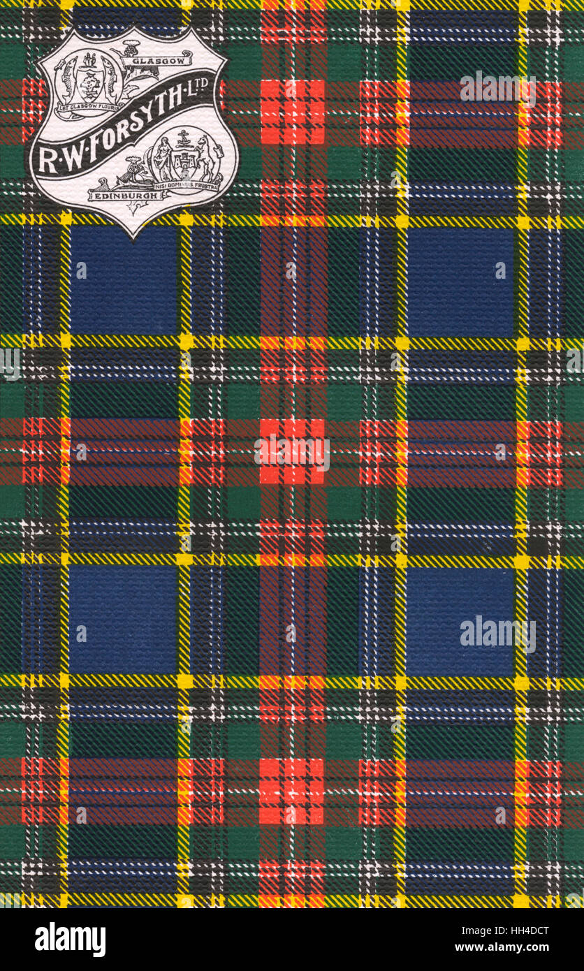 Blue, Red, Green and Yellow Macbeth Tartan Stock Photo - Alamy