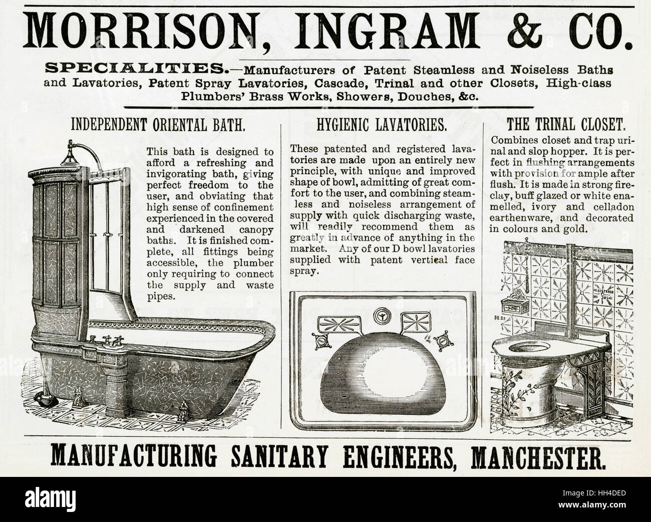 Manchester victorian advertisement hi-res stock photography and images ...