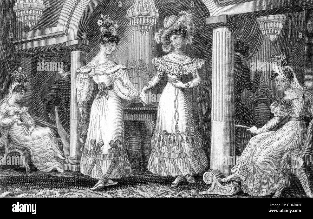 Fashions at Soiree 1820s Stock Photo - Alamy