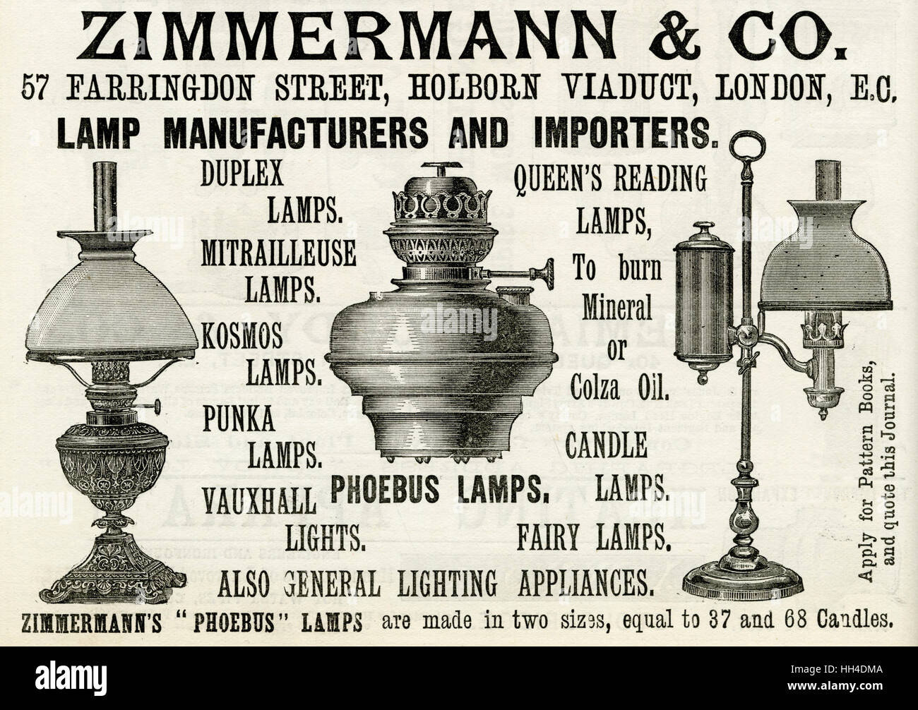 Victorian lighting advert hi-res stock photography and images - Alamy