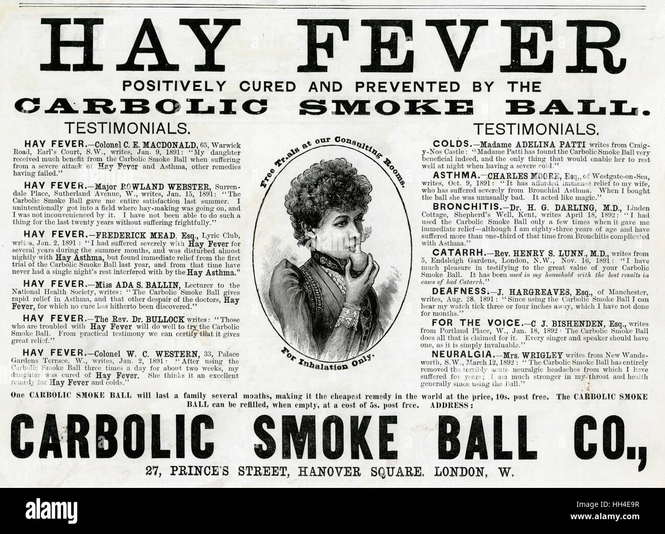 The carbolic smoke ball hi-res stock photography and images - Alamy