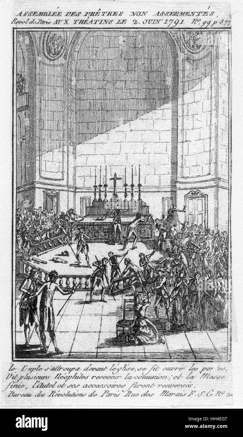 CLERGY ATTACKED BY MOB Stock Photo - Alamy