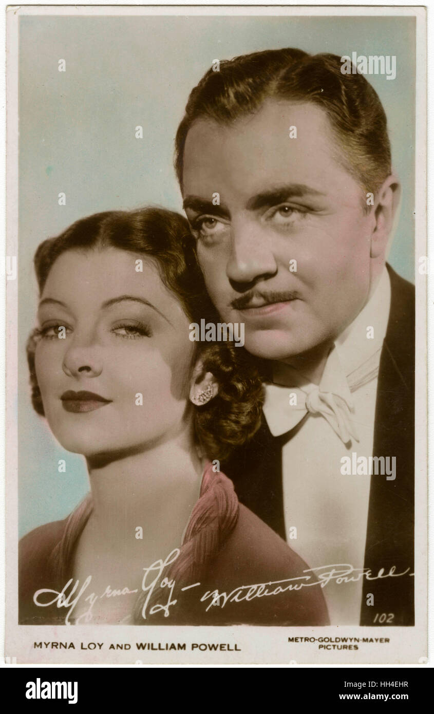 William Powell and Myrna Loy Stock Photo - Alamy