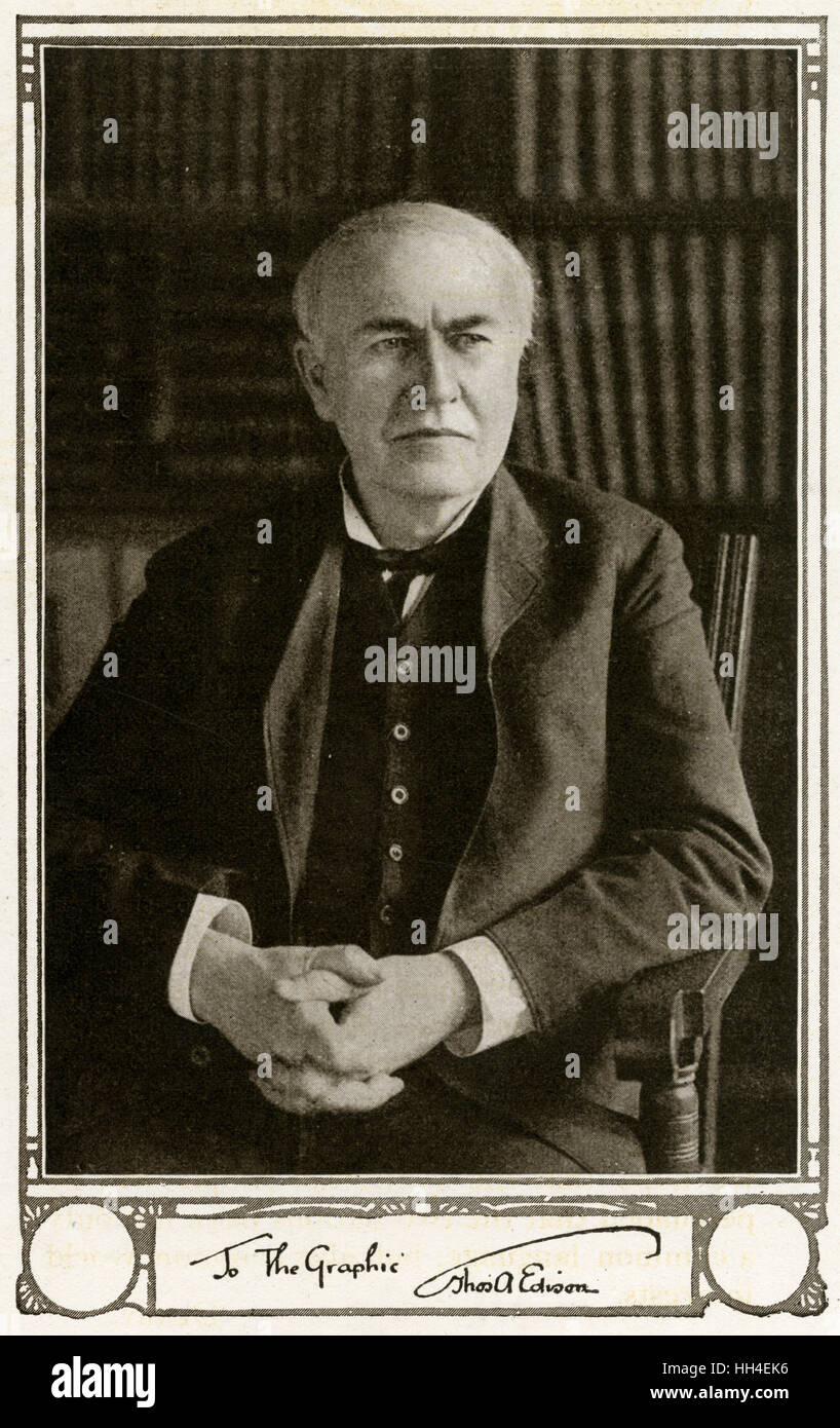 Thomas edison signature hi-res stock photography and images - Alamy