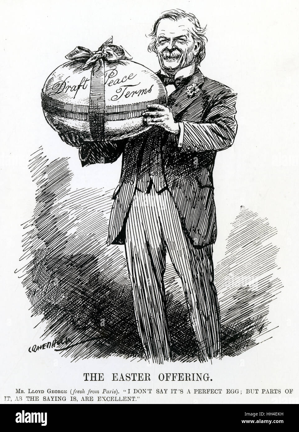 WW1 - Prime Minister Llyod George and teh Draft Peace Terms Stock Photo ...