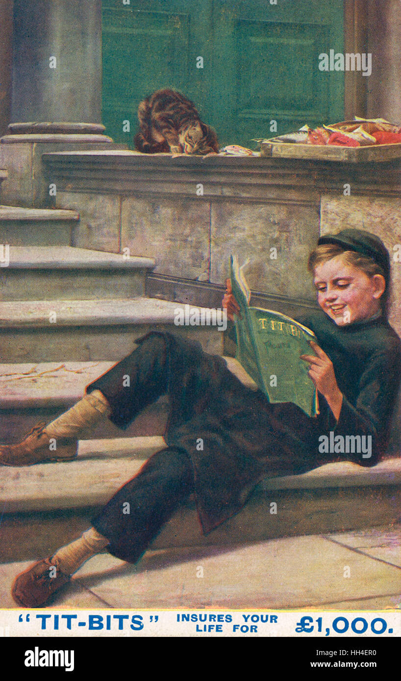 Fish Delivery boy distracted by Tit-Bits Stock Photo - Alamy