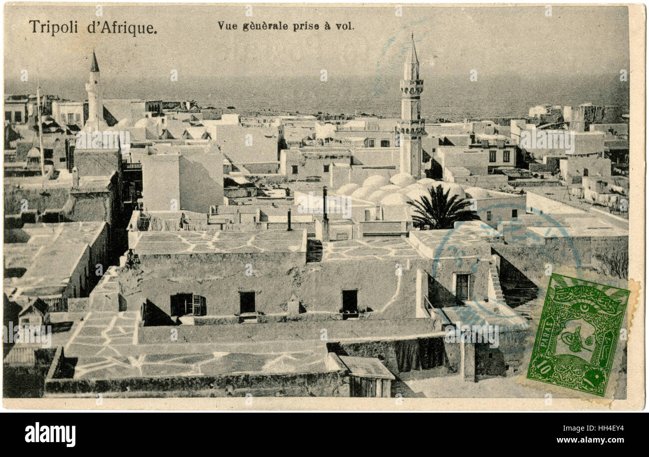 Panorama of Tripoli, Libya with minarets and rooftops Stock Photo - Alamy