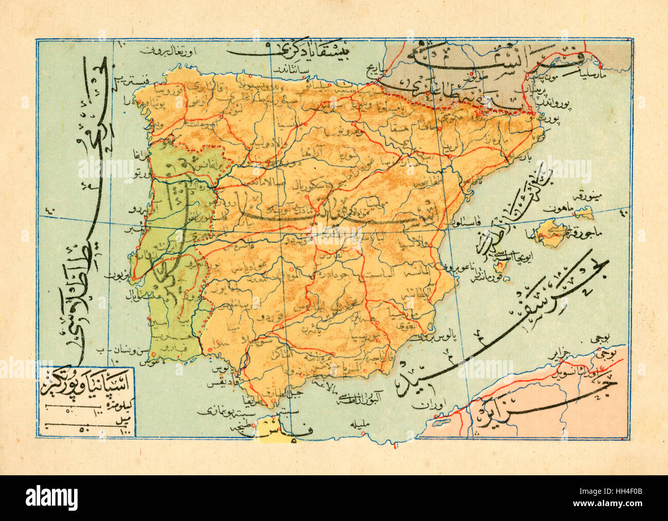 Iberian Peninsula Physical Map