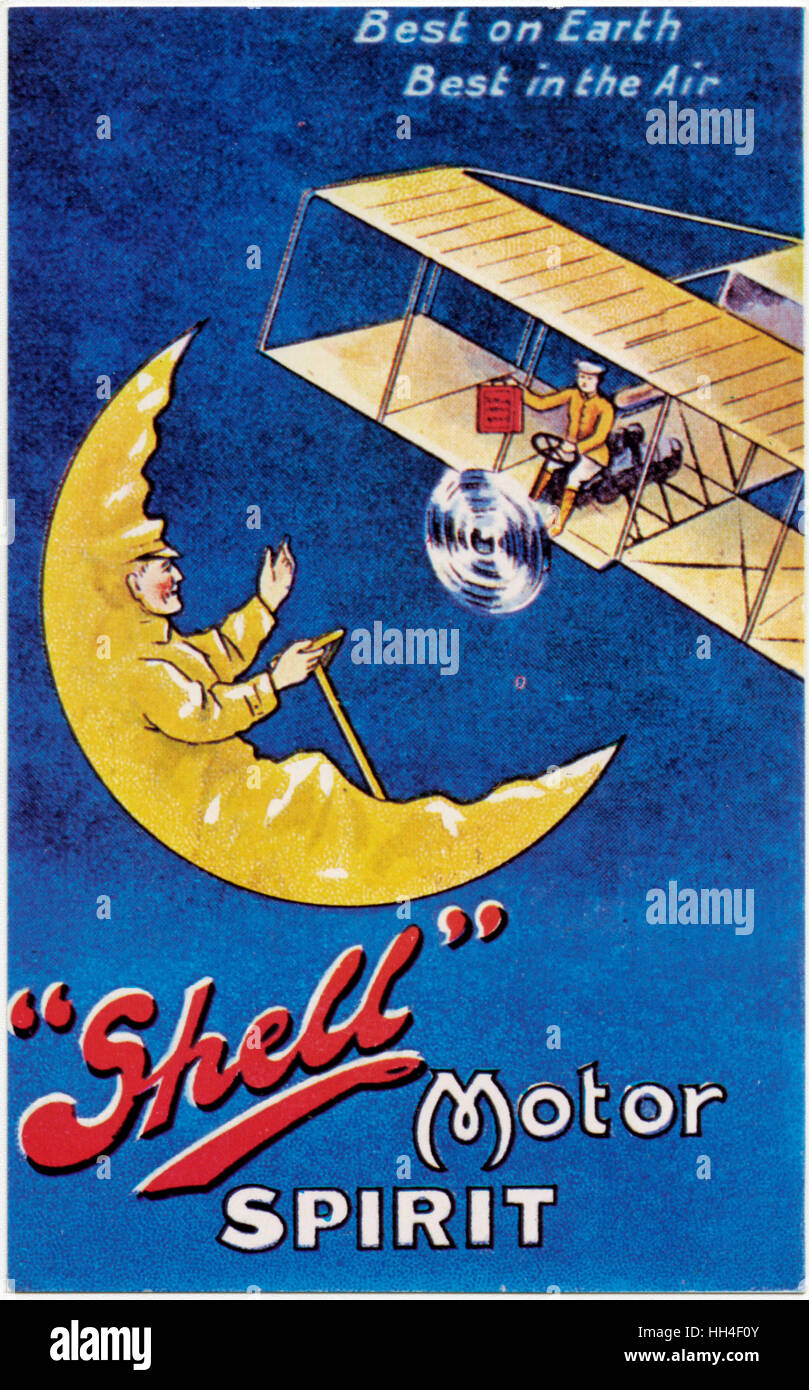 Advertising postcard for Shell Motor Spirit Stock Photo - Alamy