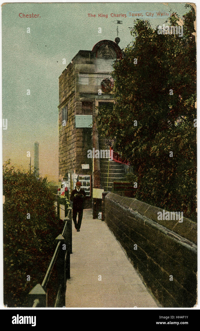 The King Charles Tower on the City Wall, Chester Stock Photo - Alamy