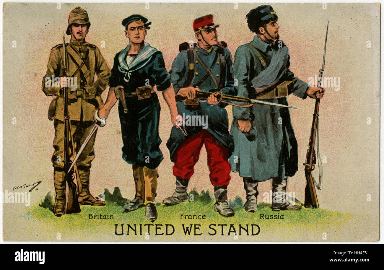 WW1 - The Allies - United We Stand Stock Photo - Alamy