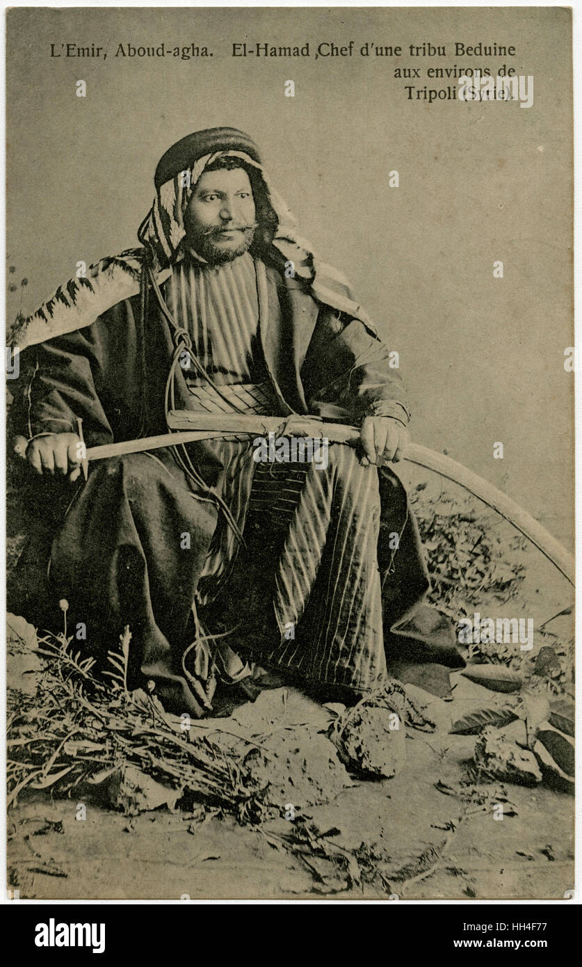 Tripoli, Lebanon - El-Hamad - a local Bedouin Chieftain Stock Photo - Alamy