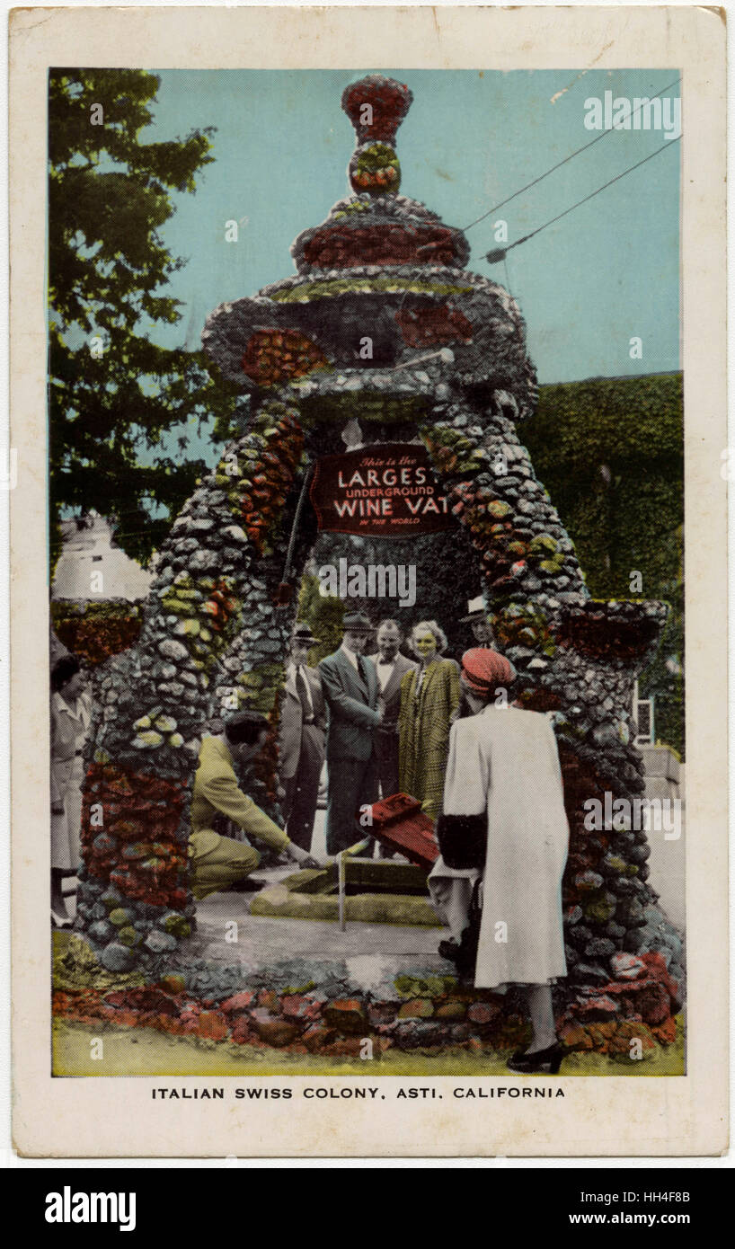 Largest underground wine vat in the World - Asti, California Stock ...