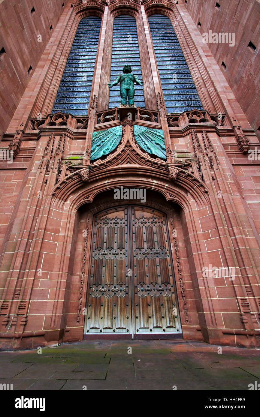 Entrance to Liverpool Cathedral Stock Photo - Alamy