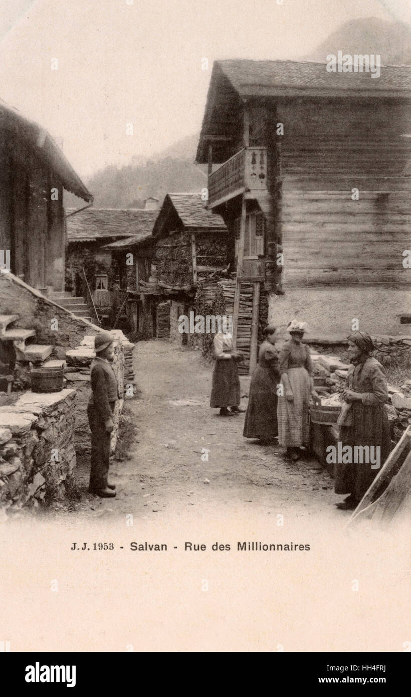 Salvan, Switzerland - Millionaires Street Stock Photo - Alamy