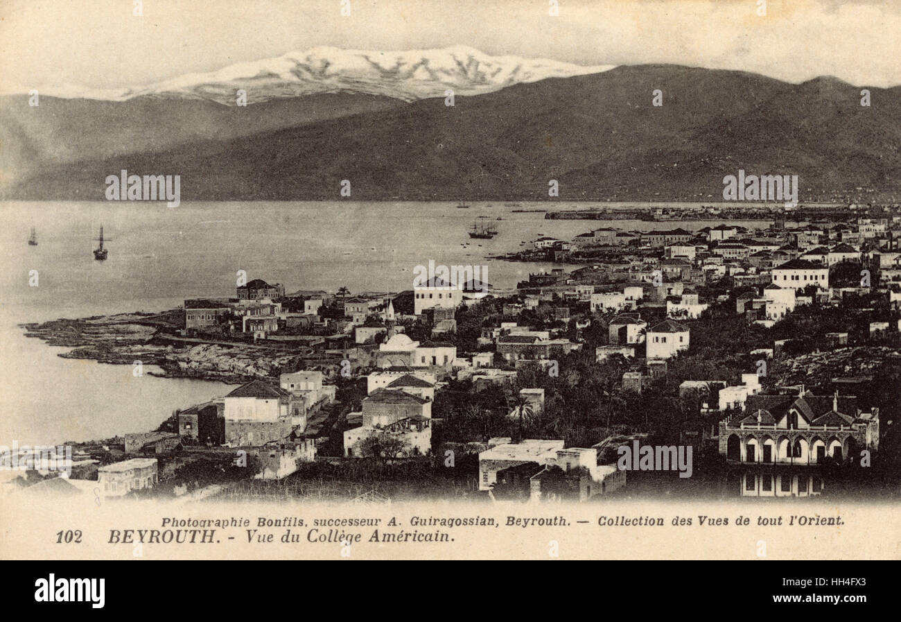 Panorama of Beirut, Lebanon from the American College Stock Photo - Alamy