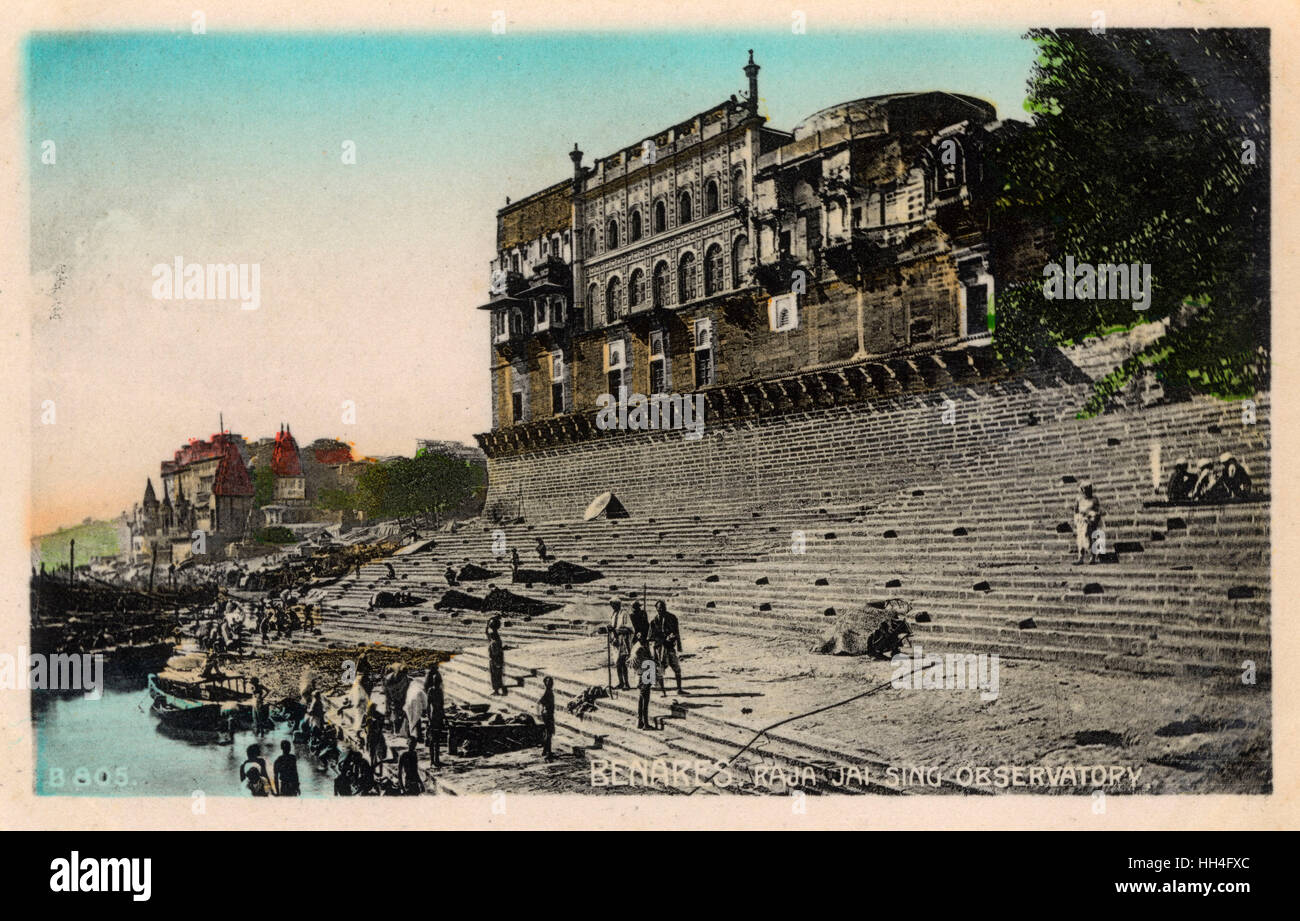 Varanasi, Uttar Pradesh, India - Man Mandir Ghat Stock Photo - Alamy