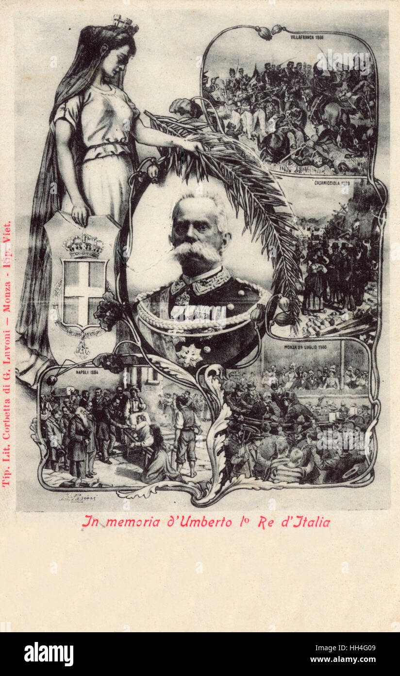 King of italy memorial postcard hi-res stock photography and images - Alamy