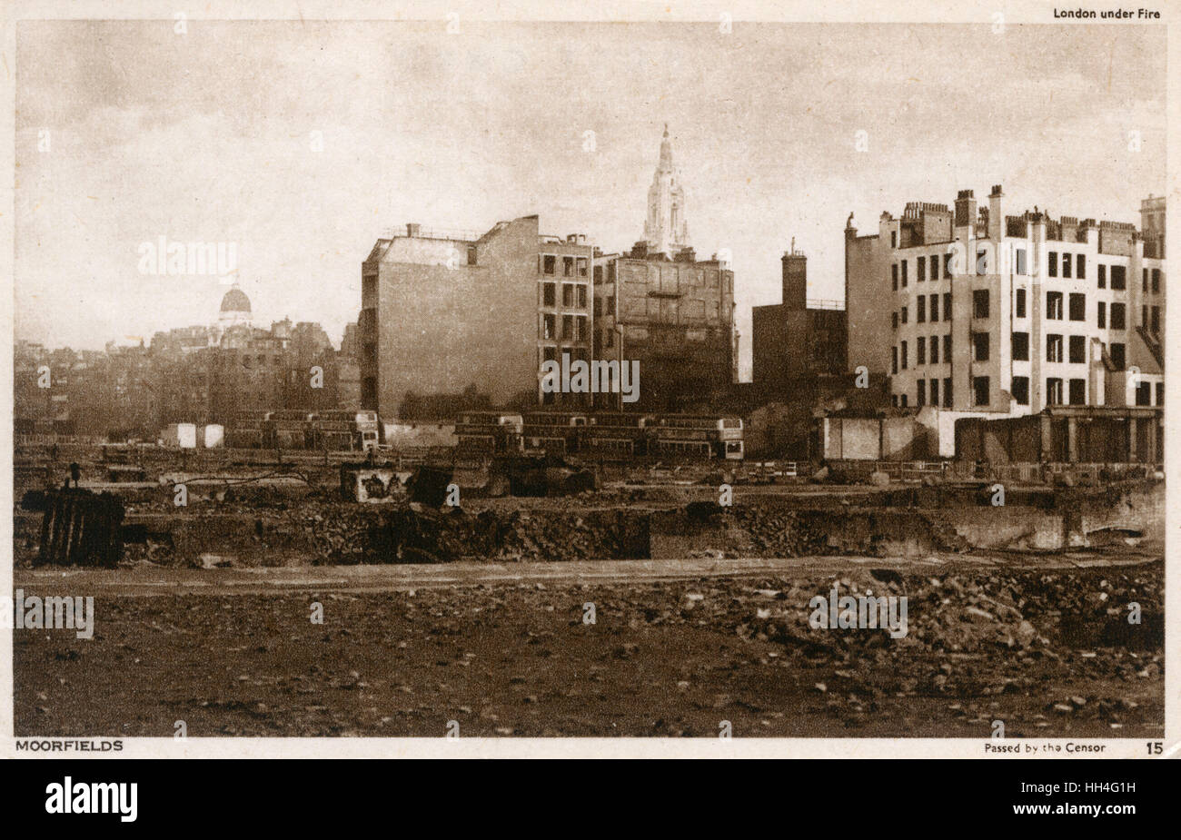 WW2 - London under fire - Moorfields Stock Photo - Alamy