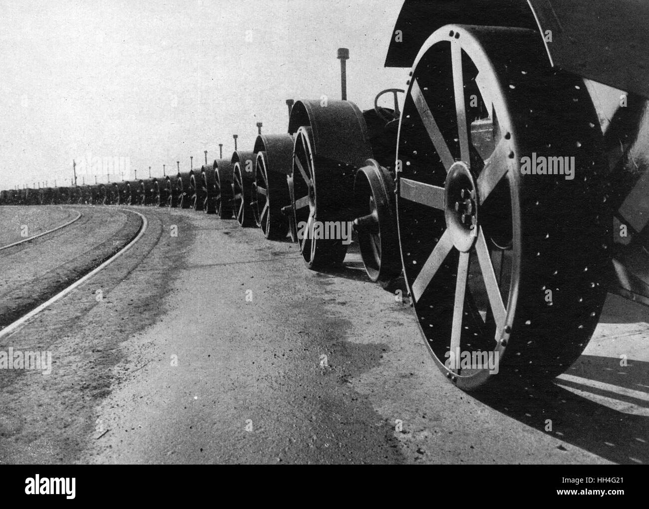 British Agricultural Manufacturing during WW2 - Tractors Stock Photo ...