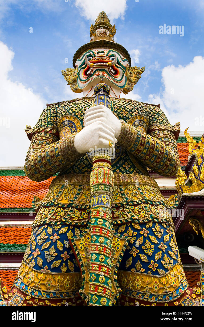 Demon guardian statues Stock Photo - Alamy