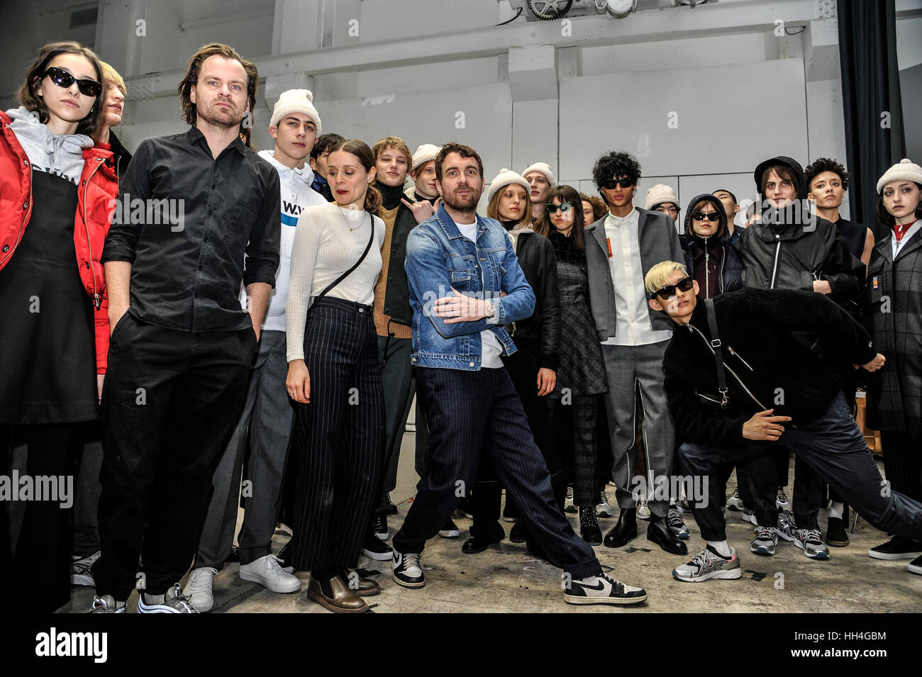 Milan, Italy. 16th Jan, 2017. Brian SS Jensen (second to L) and Karl ...