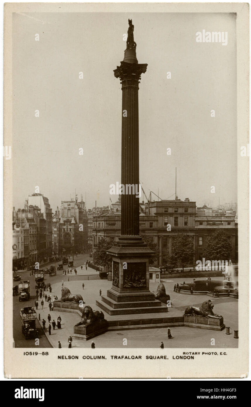 Lord nelson column trafalgar square hi-res stock photography and images ...