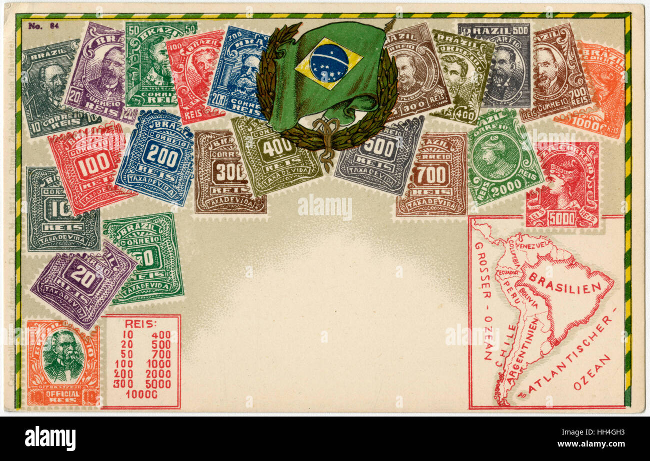 Brazilian postage stamp hi-res stock photography and images - Alamy