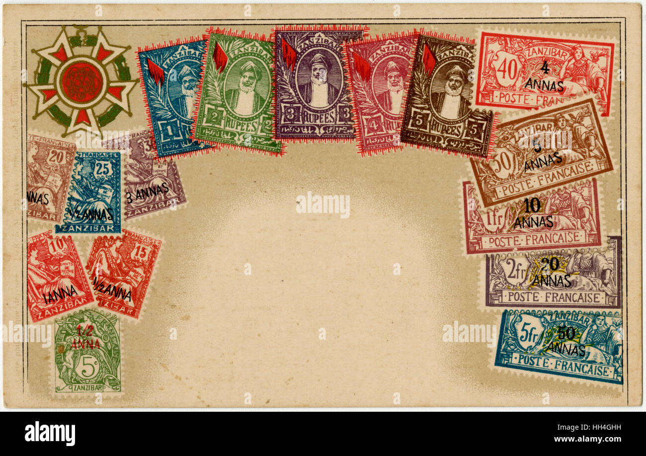 Zanzibar stamp hi-res stock photography and images - Alamy