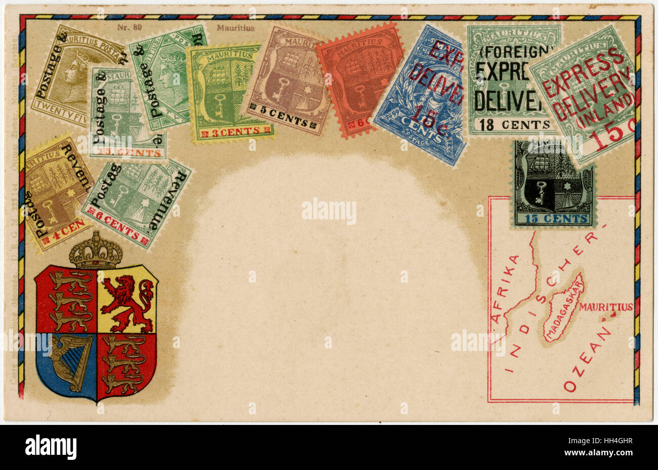 Mauritius postage stamp hi-res stock photography and images - Alamy