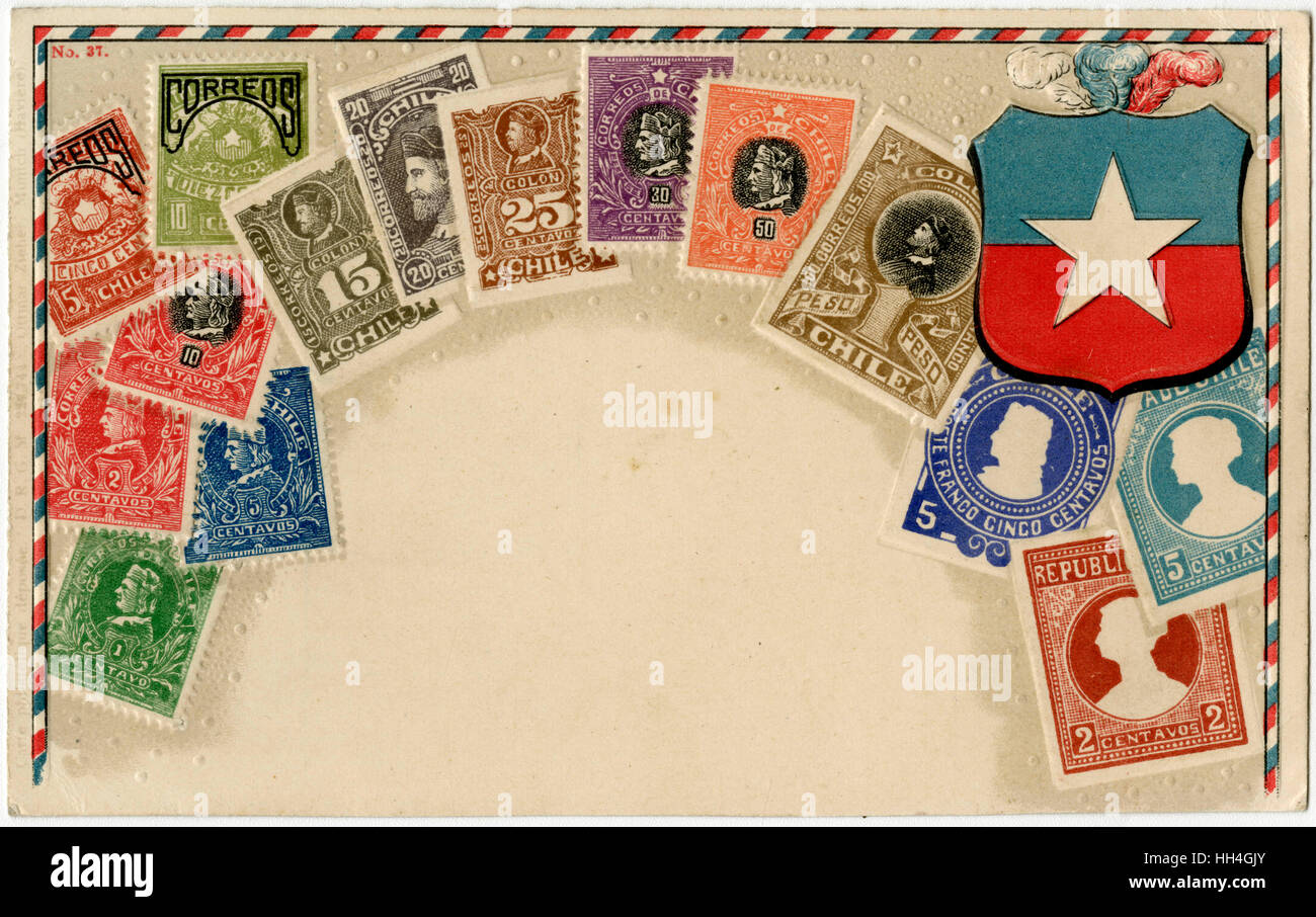 Postage stamp chile hi-res stock photography and images - Alamy