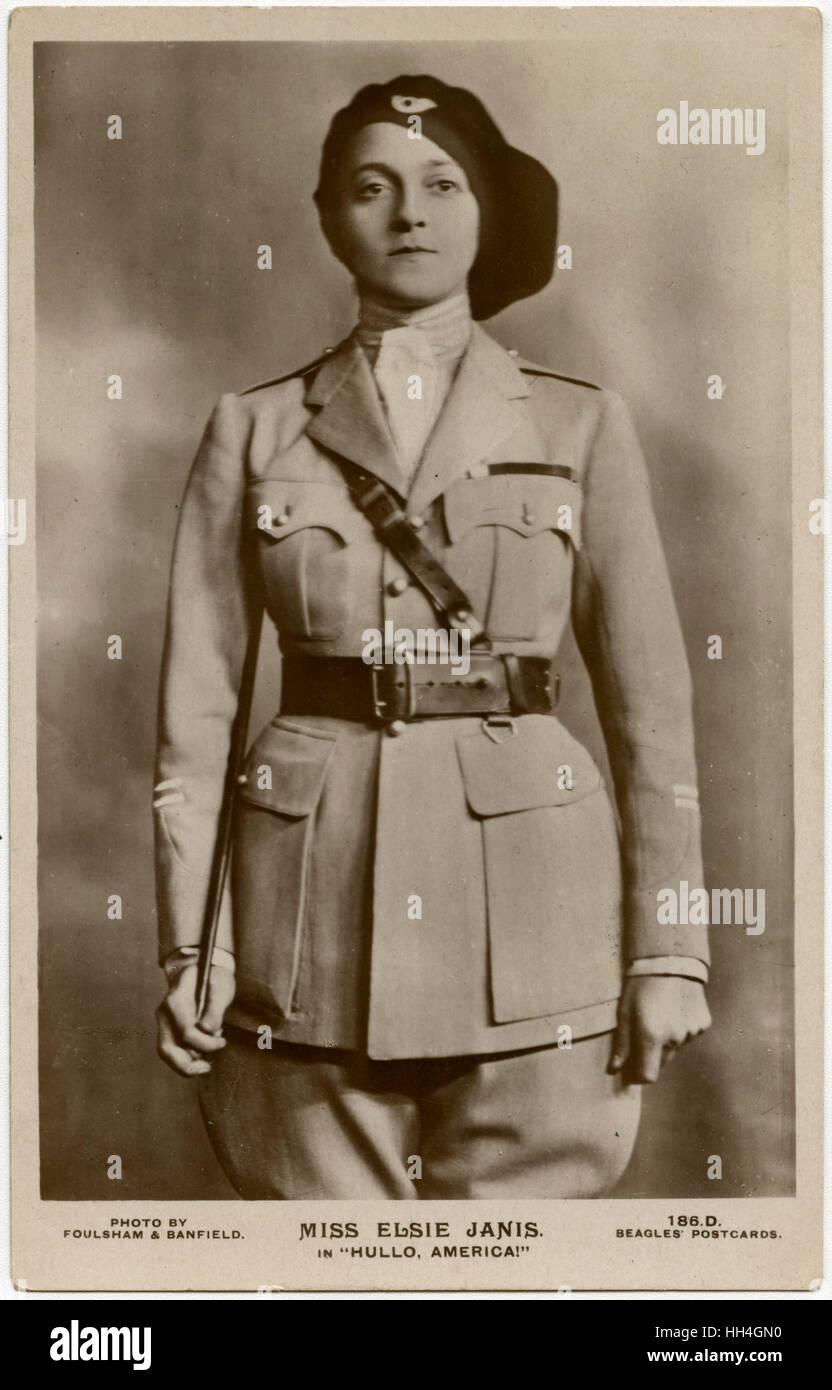 Miss Elsie Janis in 'Hullo America' - Sweetheart of the AEF Stock Photo ...