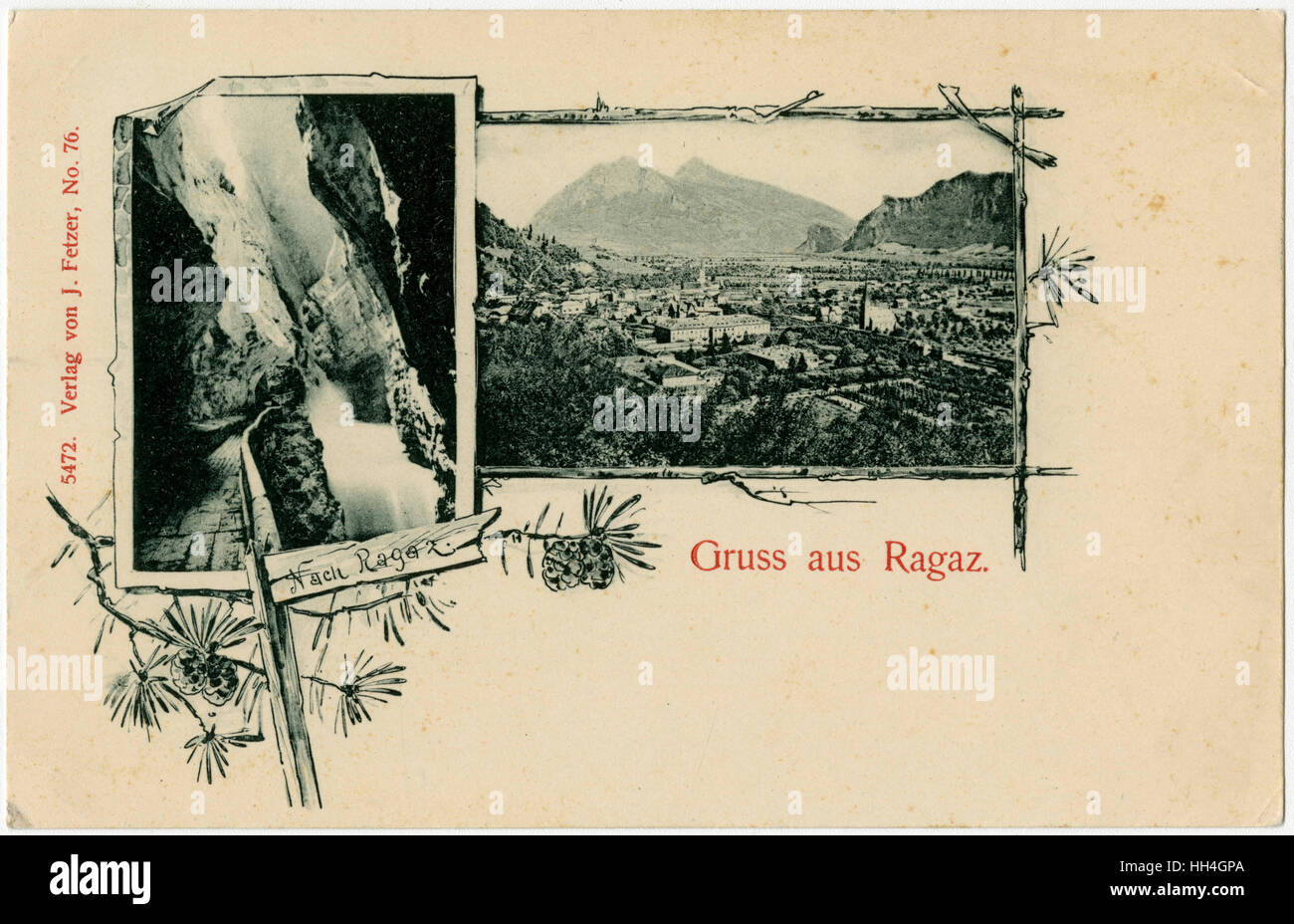 Tamina Gorge & Bad Ragaz, canton of St. Gallen, Switzerland Stock Photo ...