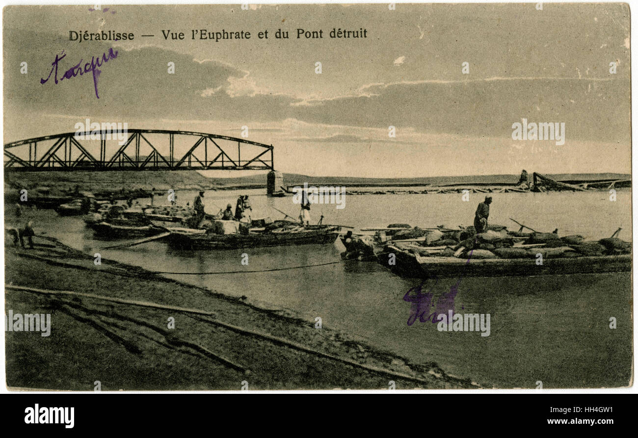 Bridge over the Euphrates River at Jarabulus, Syria Stock Photo - Alamy