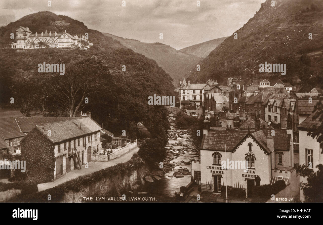 Lyn Valley, Lynmouth, Devon Stock Photo - Alamy