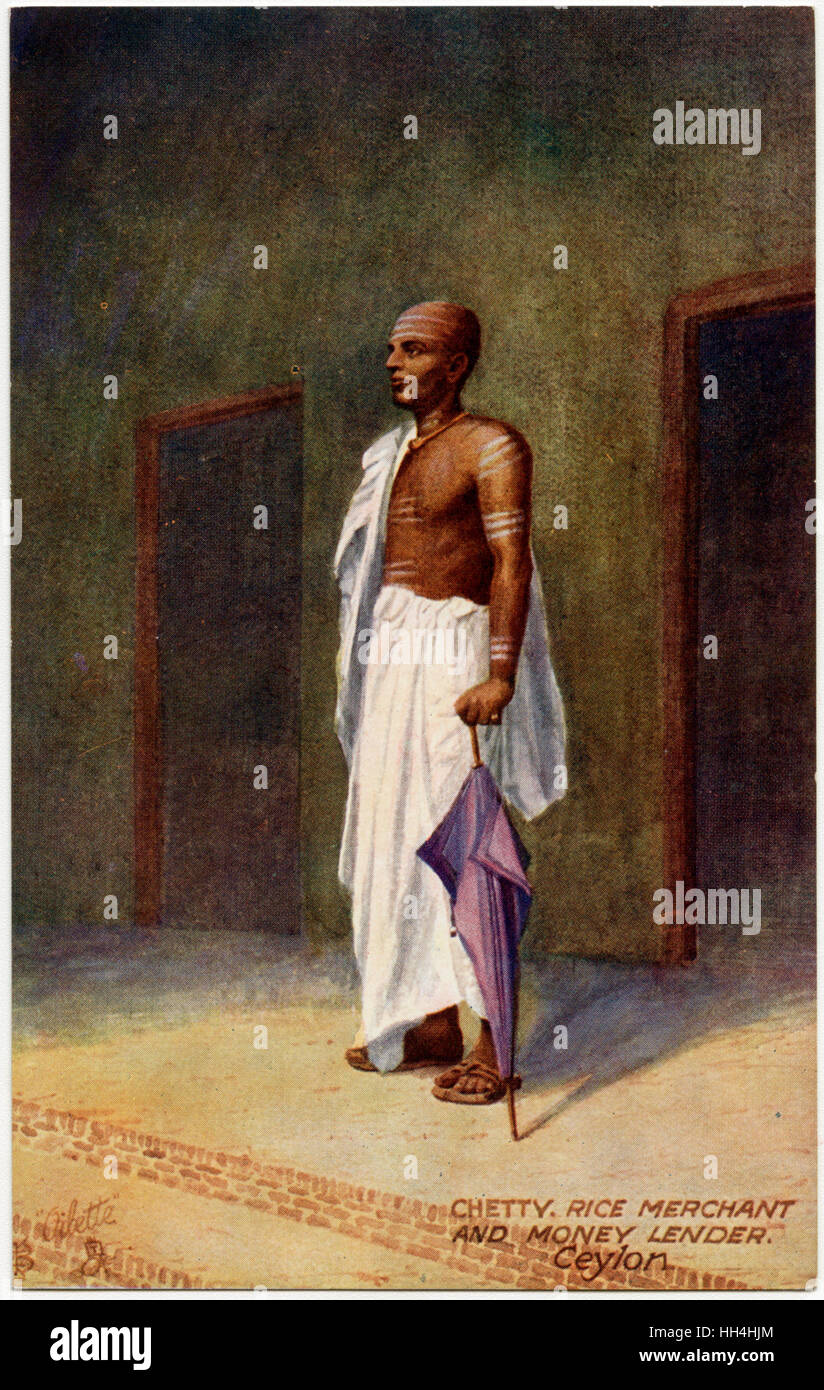 Rice Merchant and Money Lender - Sri Lanka - A Chettiar Stock Photo - Alamy