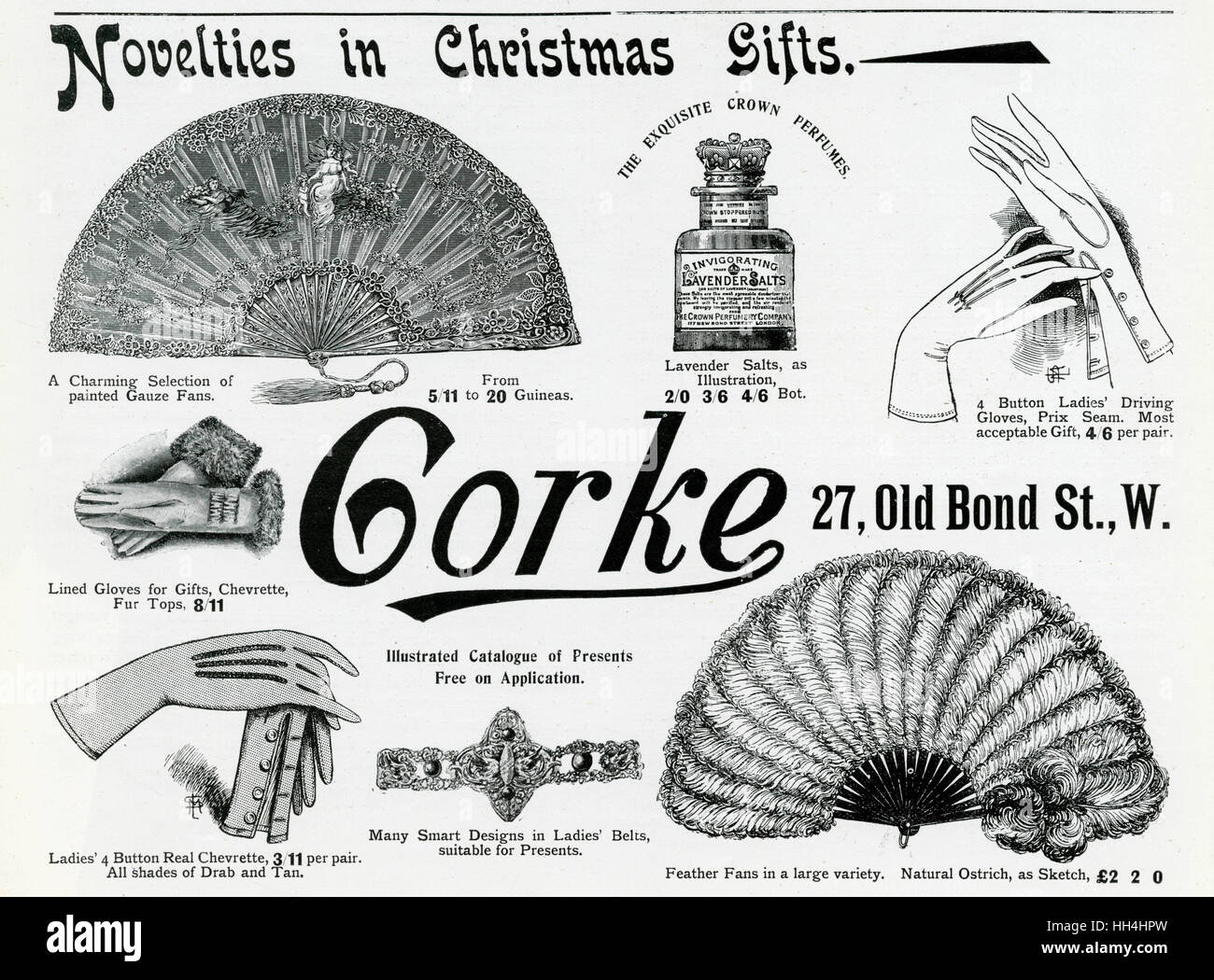 Advert for Gorke women's accessories 1898 Stock Photo - Alamy