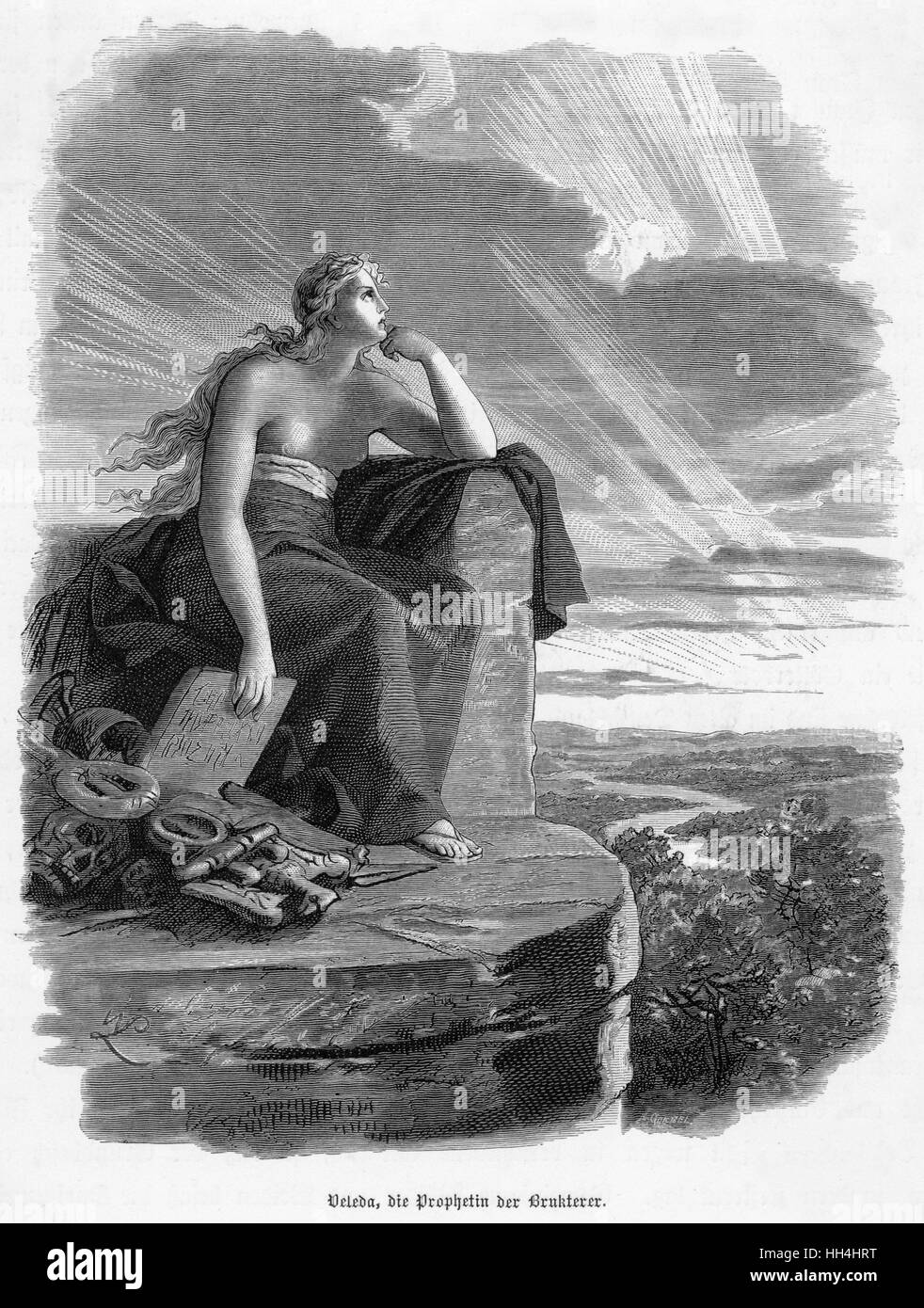 Veleda - Germanic prophet of the tribe of the Bructeri Stock Photo - Alamy