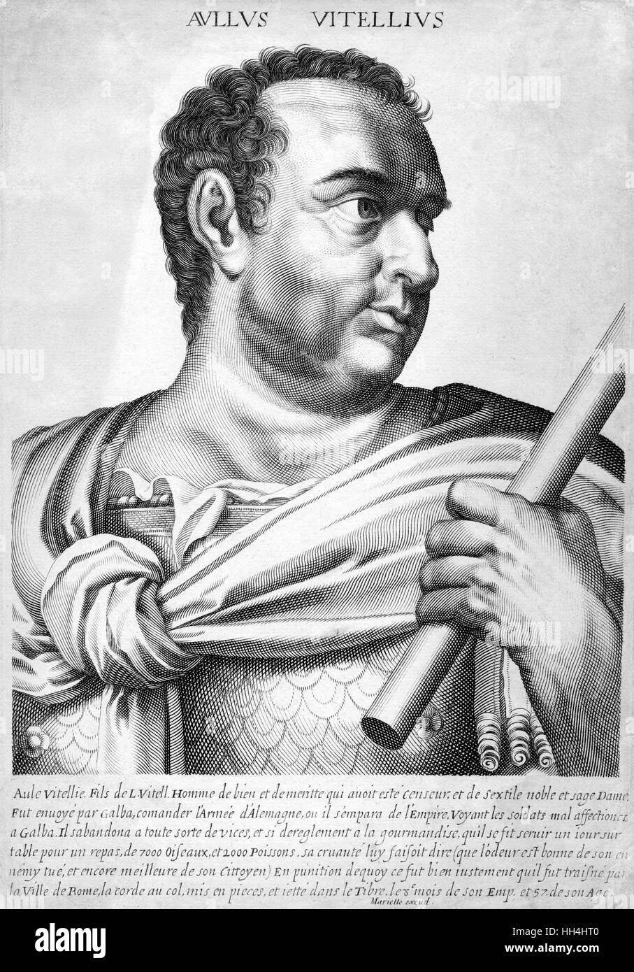 Vitellius Caesar (15-69) - Roman emperor - murdered Stock Photo - Alamy