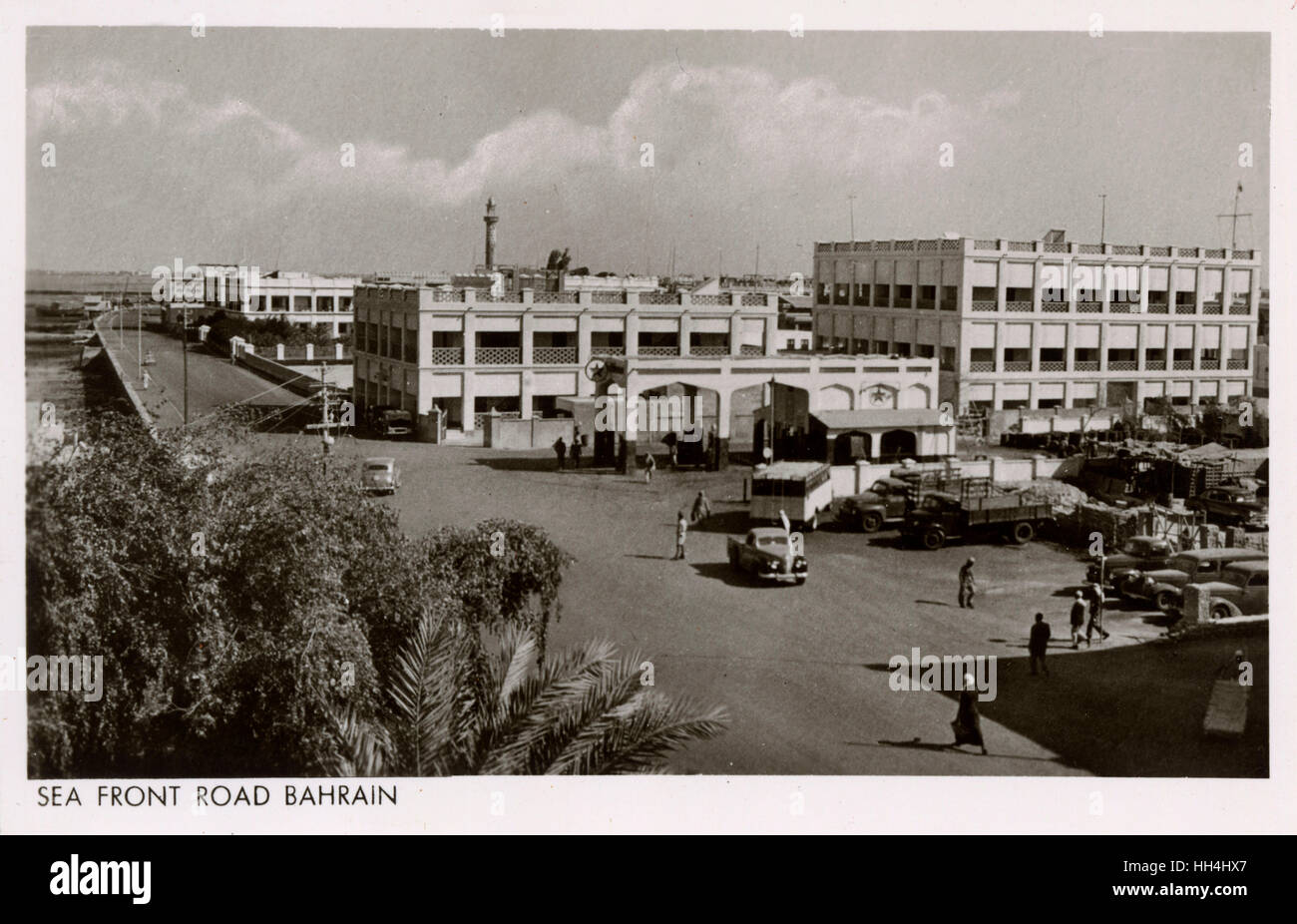 Sea front road at Manama, Bahrain, Persian Gulf Stock Photo - Alamy