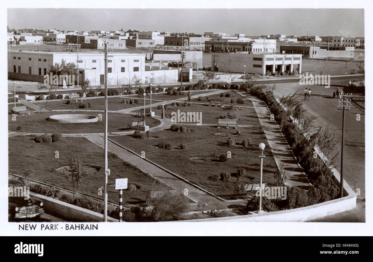 Aerial view of New Park, Bahrain, Persian Gulf Stock Photo - Alamy
