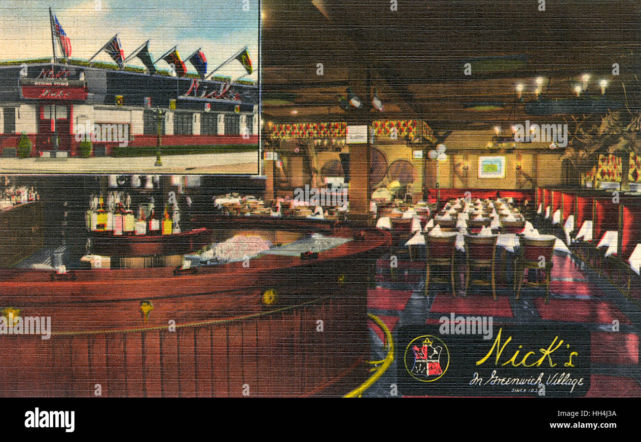 Nick's in Greenwich Village, New York, USA Stock Photo - Alamy