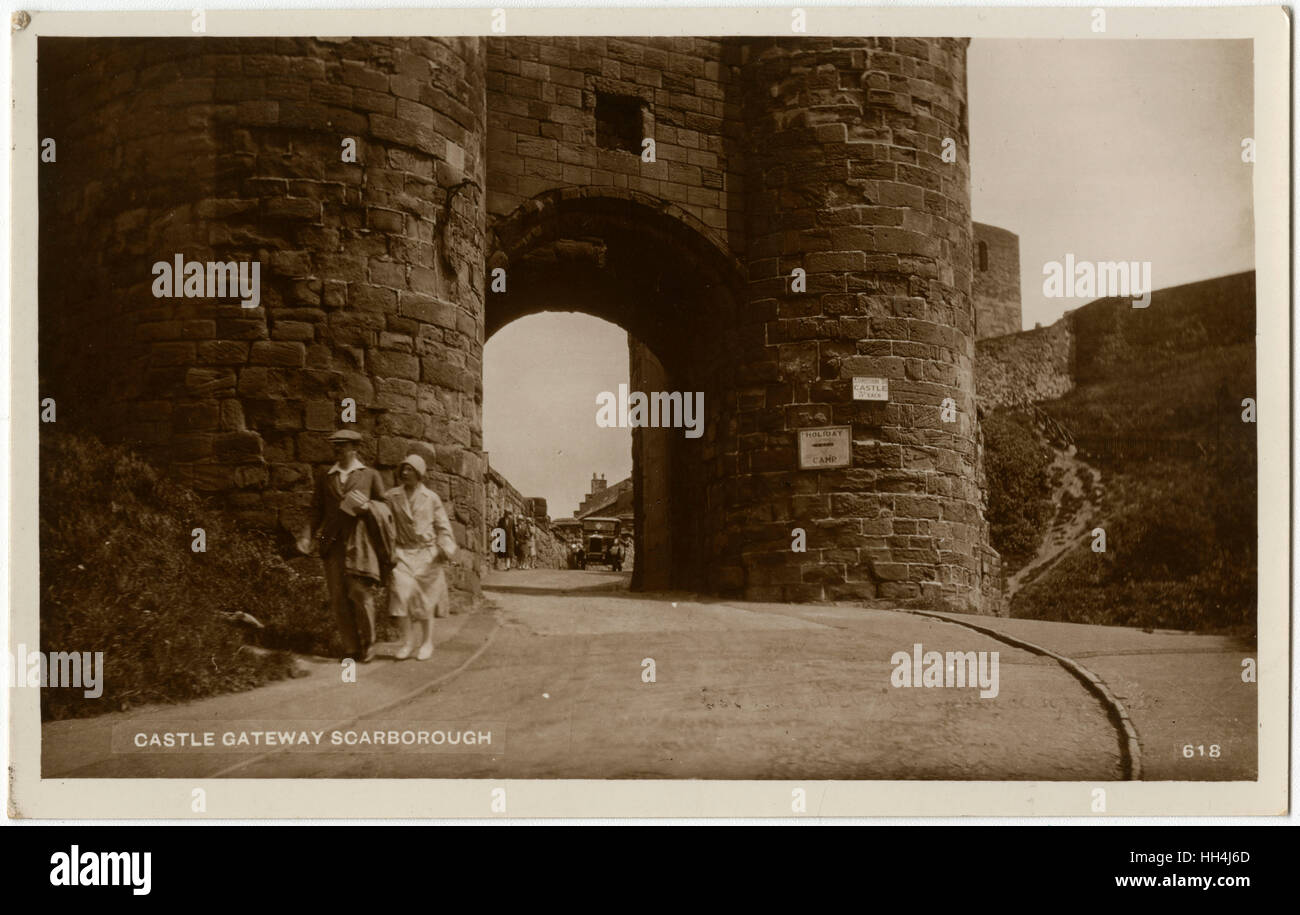 The Castle Gateway, Scarborough, North Yorkshire, England Stock Photo ...