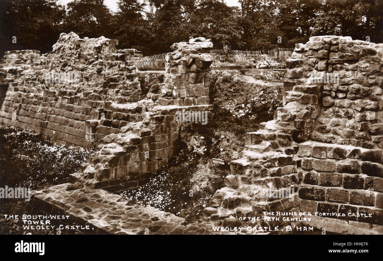 Ruins of Weoley Castle, Birmingham, West Midlands Stock Photo - Alamy